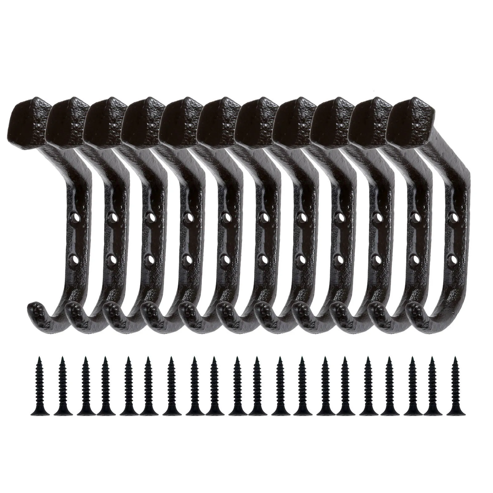 DHgate.com:4-10 Pack Cast Iron Wall Mount Hooks, Vintage Coat Hangers ...