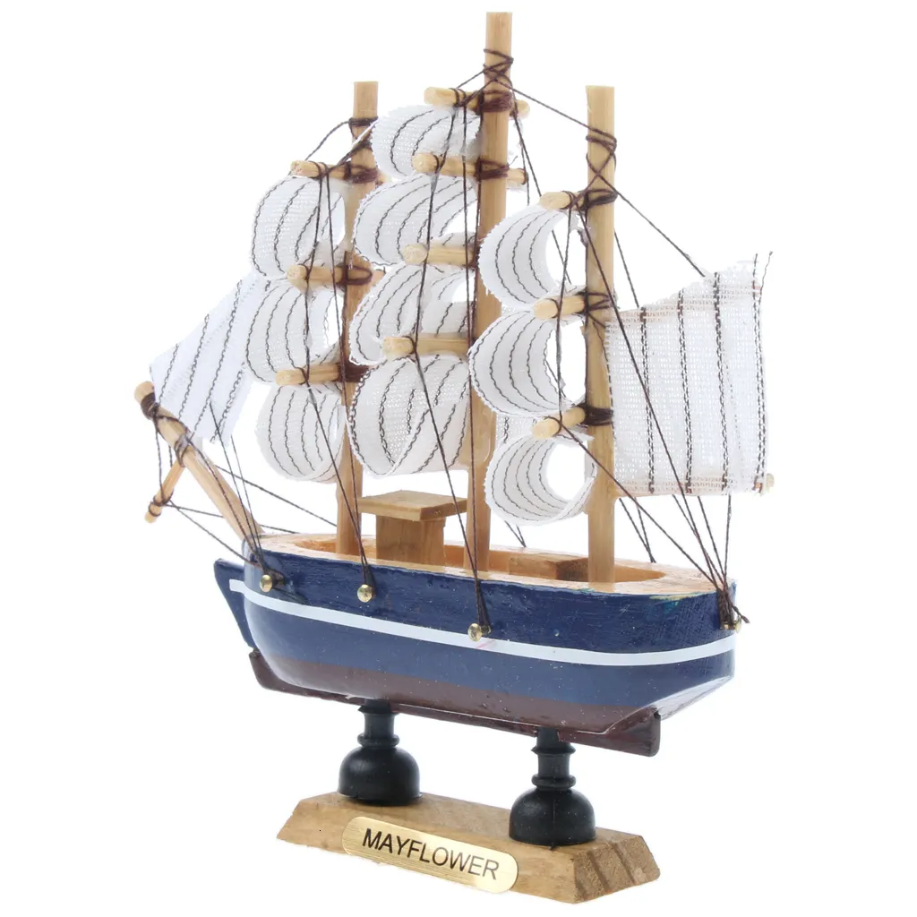 Model Set Nautical Sailor Ship Model Boat Wooden Sailing Boat Home ...