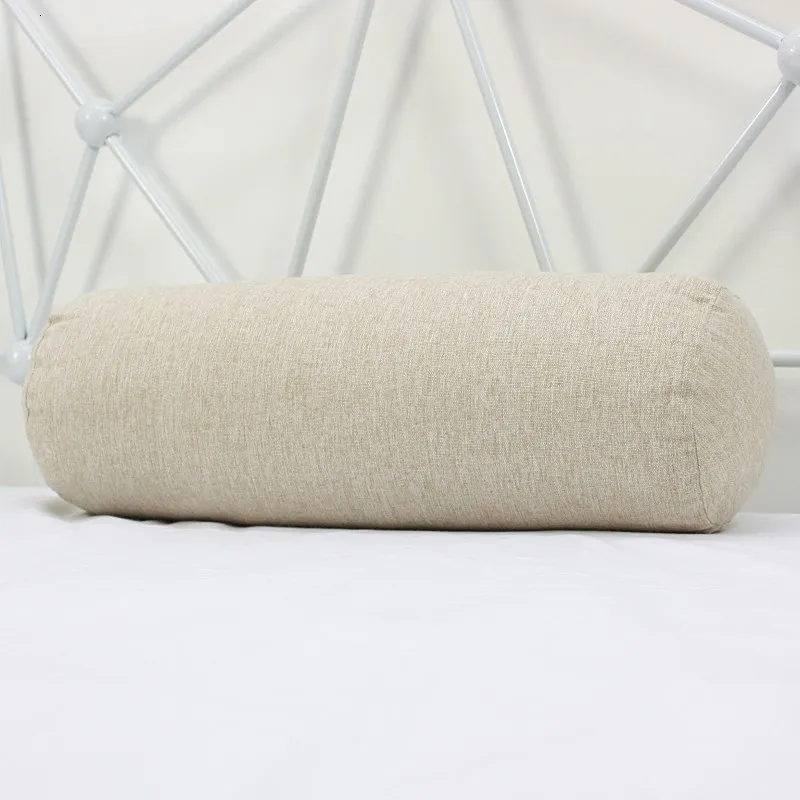 Pillow Linen Home Office Cylinder Waist Backrest Cushion For Sofa Chair Couch Bench Bed Throw Pillows Removable Christmas Gift 230626 From 17 42 DHgate