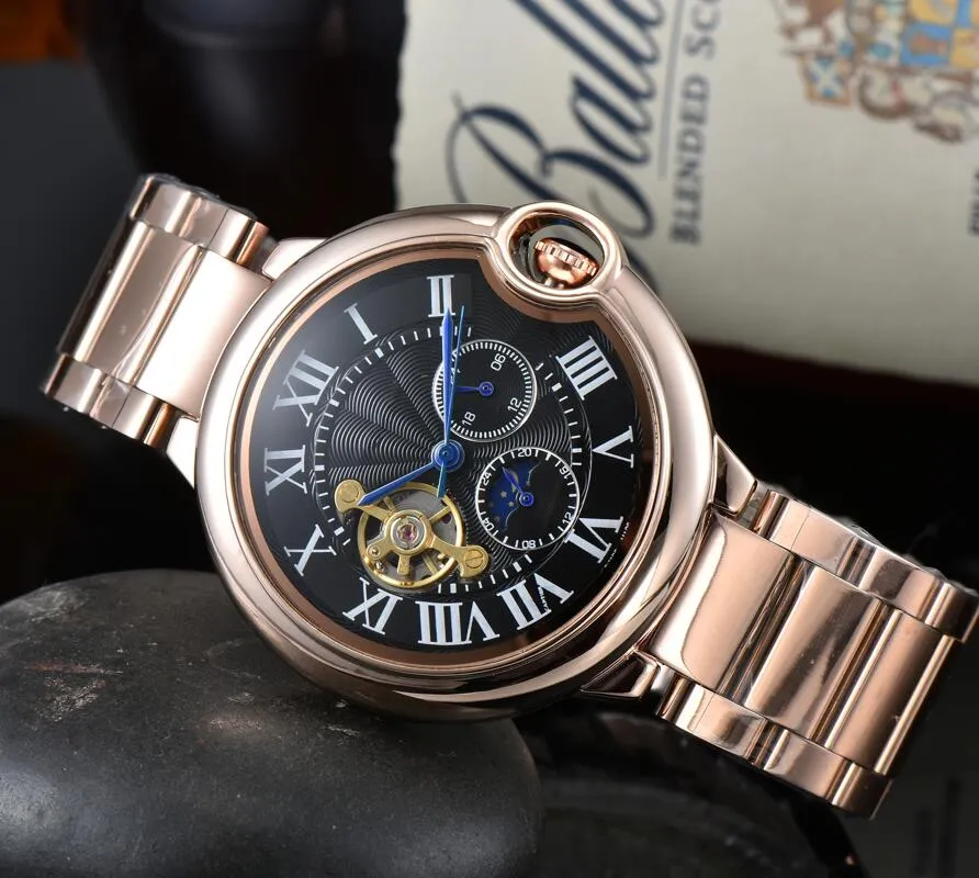 Moon Phase Automatic Tank Watch: 68% Off Mens Leather Strap From ...