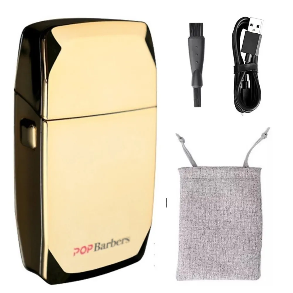 Professional Gold Electric Razor With Golden Gradient Push, 9000RPM ...