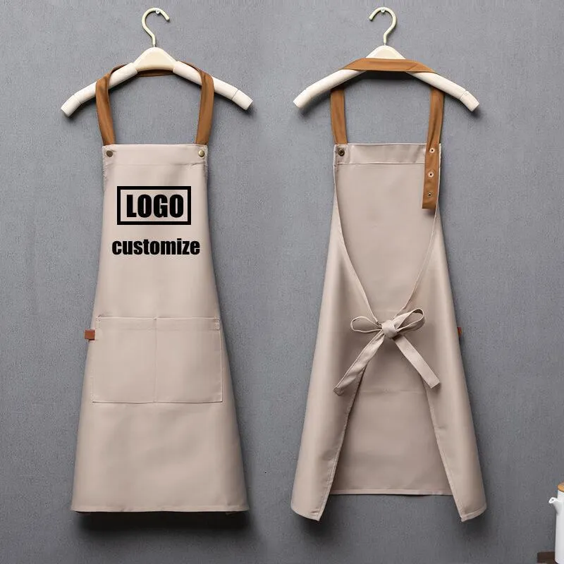 Personalized Signature Adult Bib Apron With Pockets For Kitchen, Baking ...
