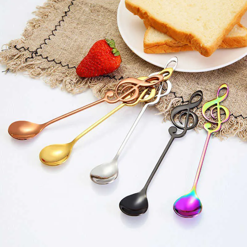 Stainless Steel Music Note coffee and spoon with Long Handle - Perfect ...