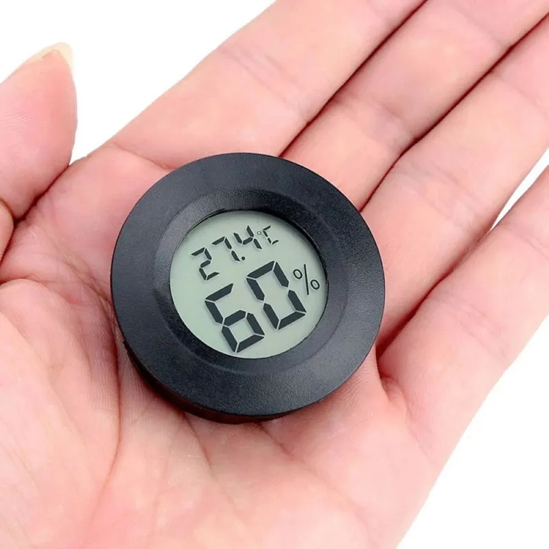 DHgate.com:Acrylic Round Digital Hygrometer Thermometer, Mini Portable ...