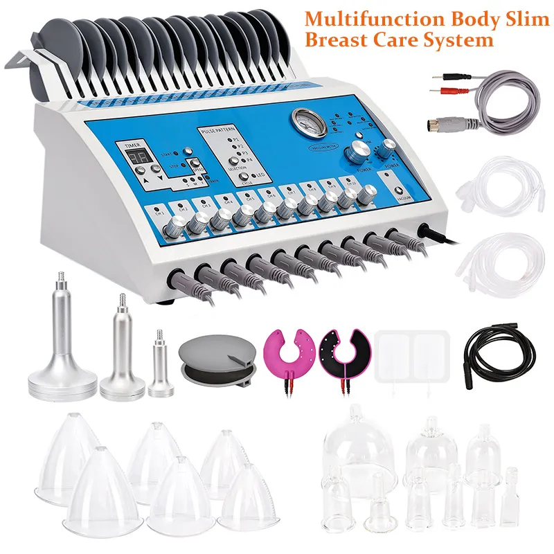 EMS body slimming stimulation machine with breast enhancement vacuum ...