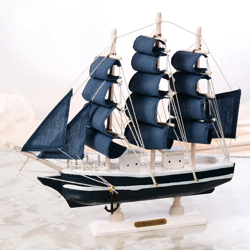 Wooden Pirate Ship Model Kit: Mediterranean Style Sailing Boat Handmade ...