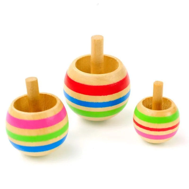 DHgate.com:3Pcs Wooden Flip Over Tippie Magic Spinning Top Toys for ...
