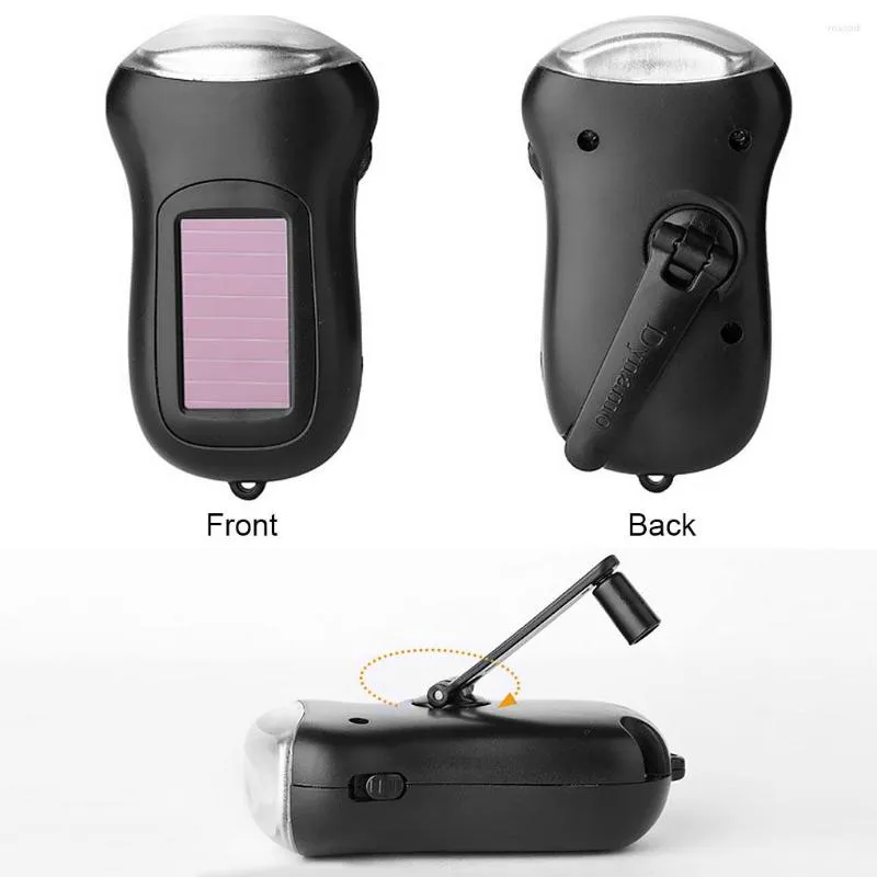 Solar Solar Powered Flashlight With Hand Crank, Self Charging, Boating ...