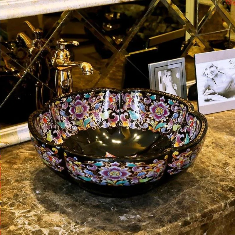 DHgate.com:Jingdezhen Ceramic Bathroom Counter Top Wash Basin Sink ...