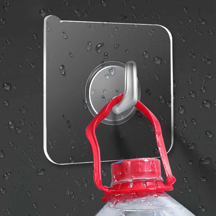 DHgate.com:30/5pcs Transparent Wall Hooks, Strong Self Adhesive Door ...