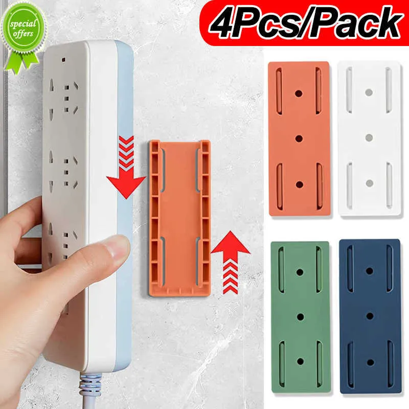 DHgate.com:4Pcs Self-Adhesive Desktop Socket Holder, Punch-Free Wall ...