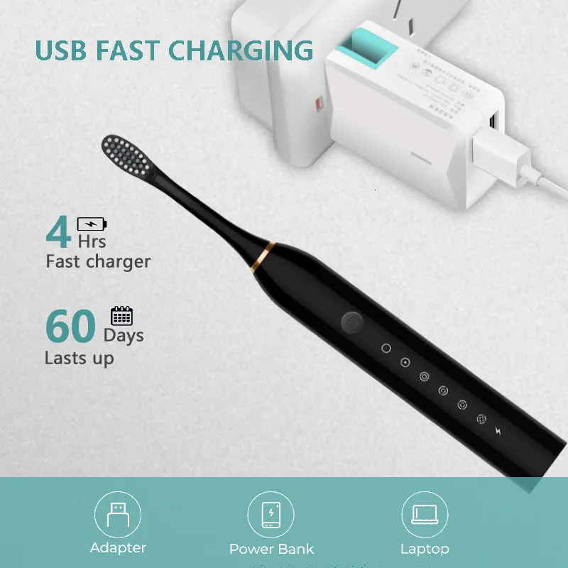 DHgate.com:Sonic Electric Toothbrush: IPX7 Waterproof, USB Rechargeable ...