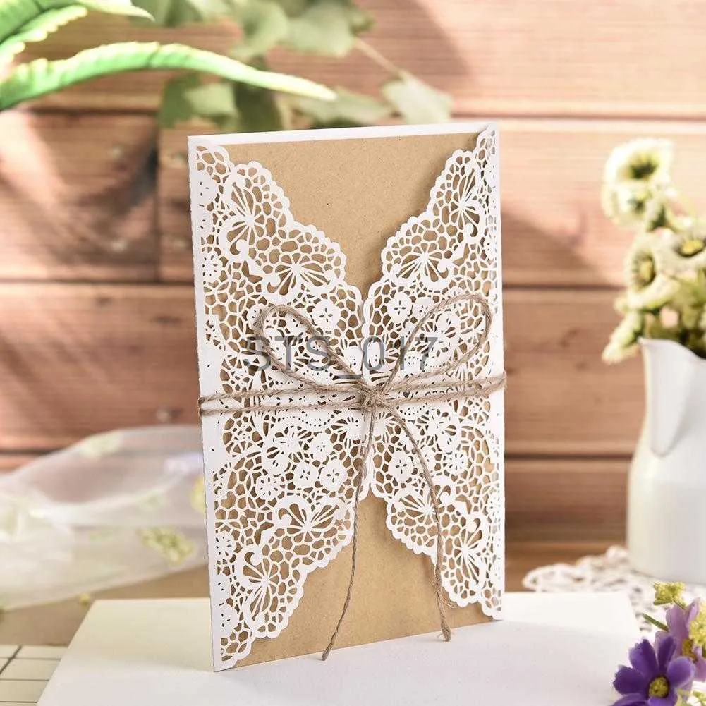DHgate.com:Elegant Lace Wedding Invitations, 10pcs European Style ...