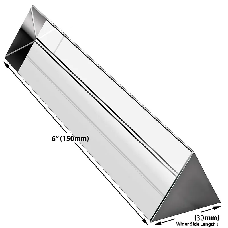 Optical Glass Triangular Prism - 30x30x150mm Crystal Prism for ...