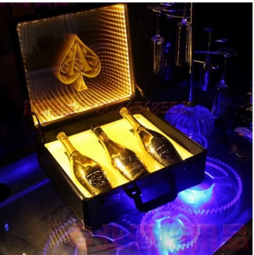 Customizable Rechargeable LED Ace Of Spade Bottle Carrier Dinner Box ...