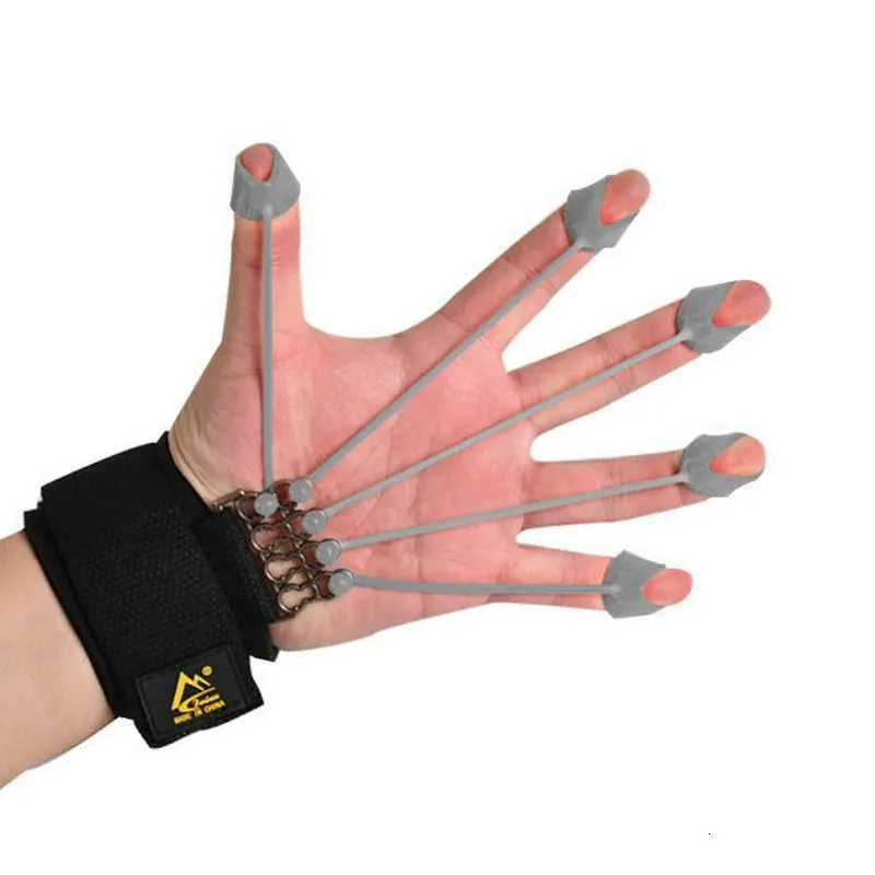 Hand Grip Strengthener Set - Elastic Silicone Finger Exerciser ...