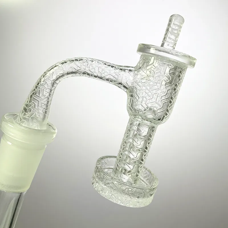 20mm Etched Pattern Full Weld Terp Slurper Quartz Banger Set With Carb ...