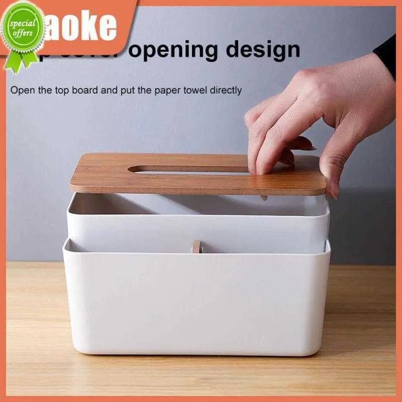 Wall-Mounted Tissue Box Organizer - Stylish Paper Towel Holder, Napkin ...