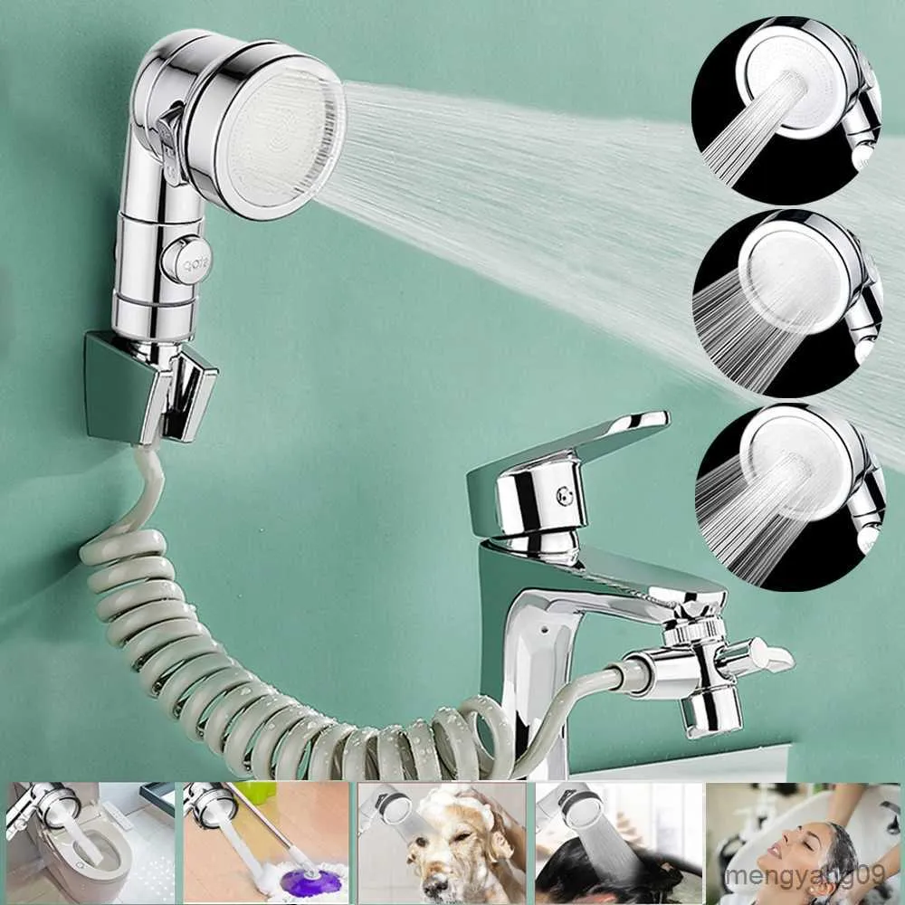 Shower Head Diverter: Bath to Shower Adapter Set with Faucet Connector ...