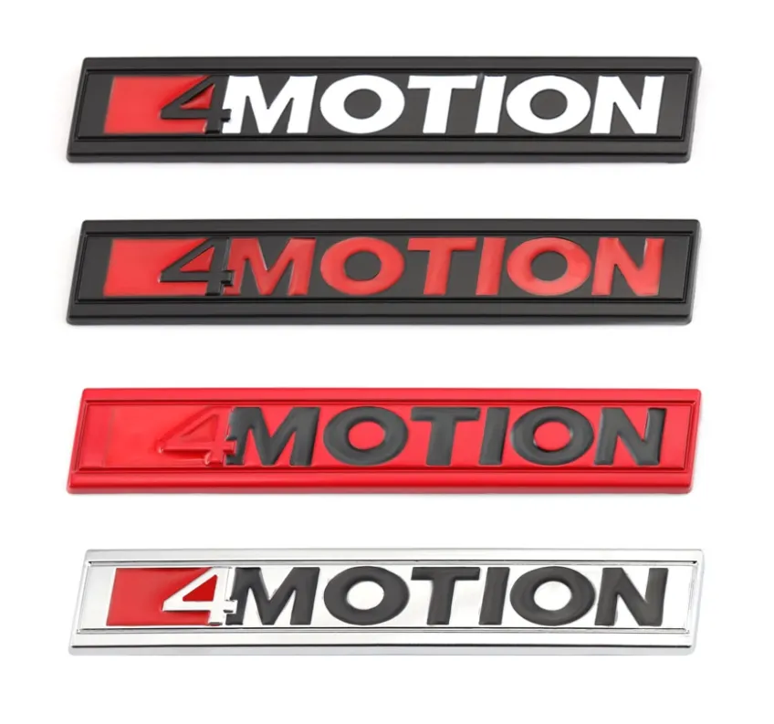 Metal 4 MOTION Logo Rear Trunk Badge Emblem For VW Golf Tiguan Passat ...