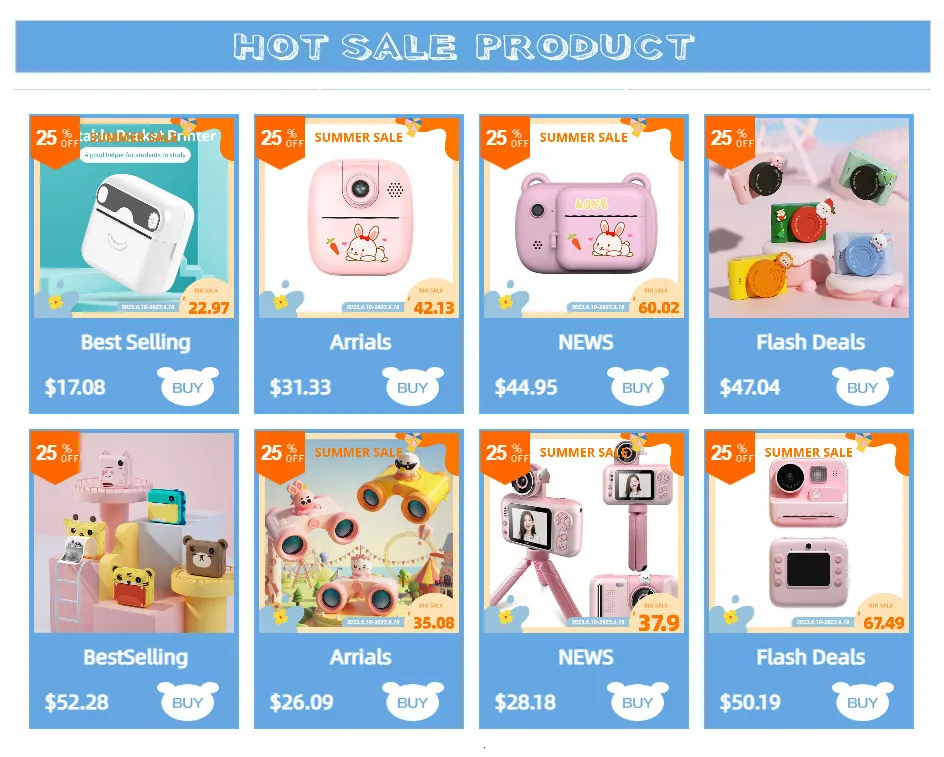 Toy Cameras Cute Kids Mini Digital 1080P Video Camera 20 Inch HD Screen ...