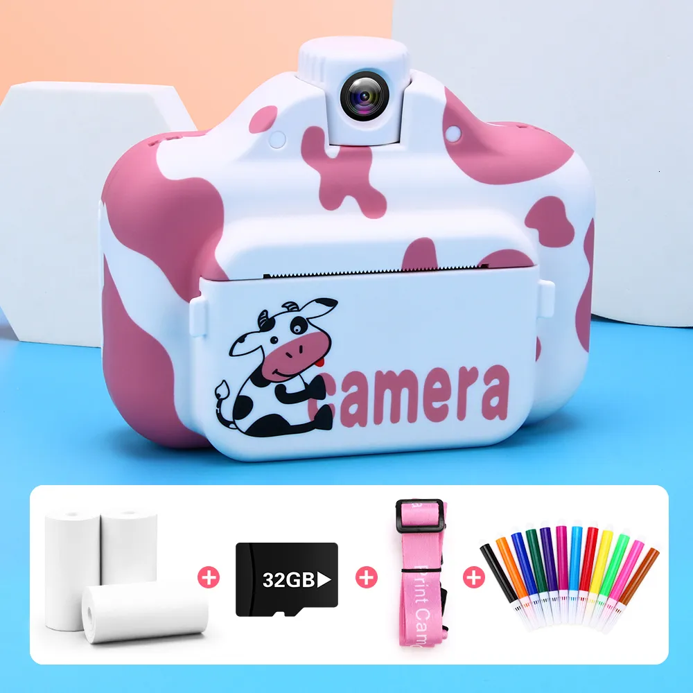 DHgate.com:Cow-Themed Kids Instant Print Camera: Thermal Paper Printer ...