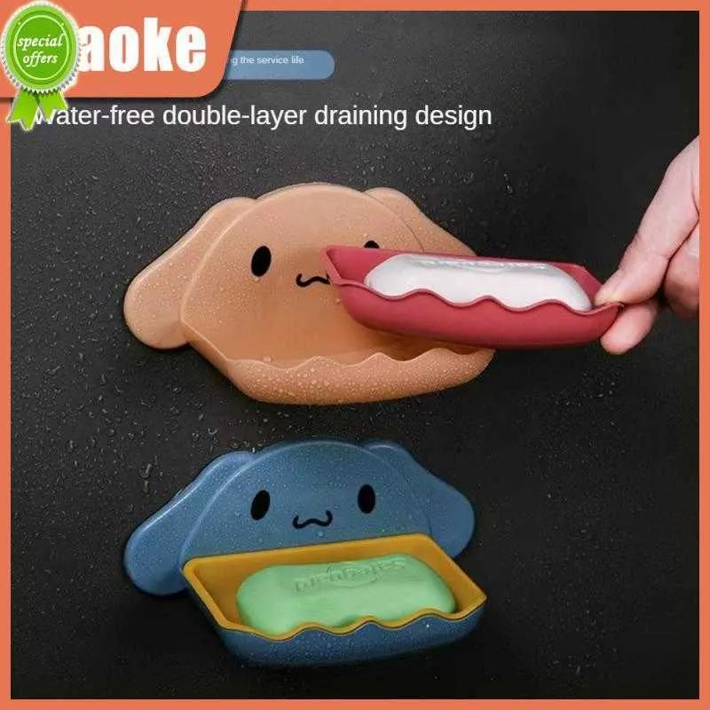 Double Wall Mounted Anti Smashing Soap Box With Punch Free Holder ...