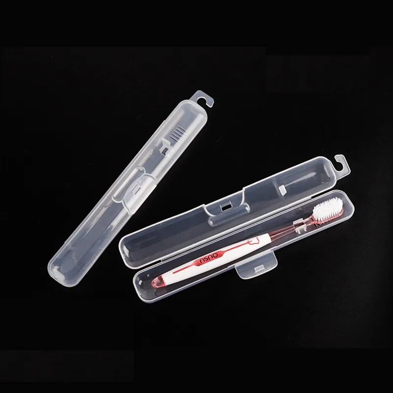 200 Pack Transparent Toothbrush Holders Portable Travel Storage Box For ...