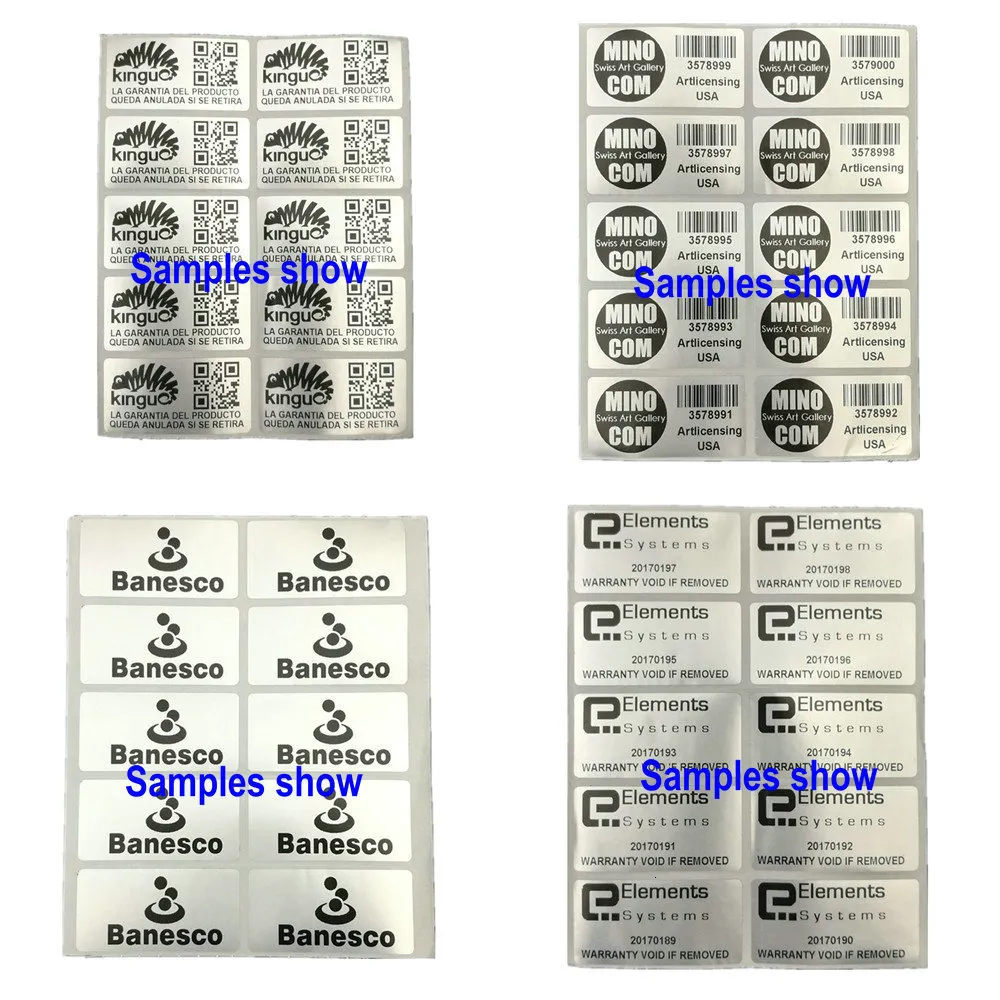 Blank Sticker Labels 500 Custom Tamper Proof VOID Warranty Stickers ...