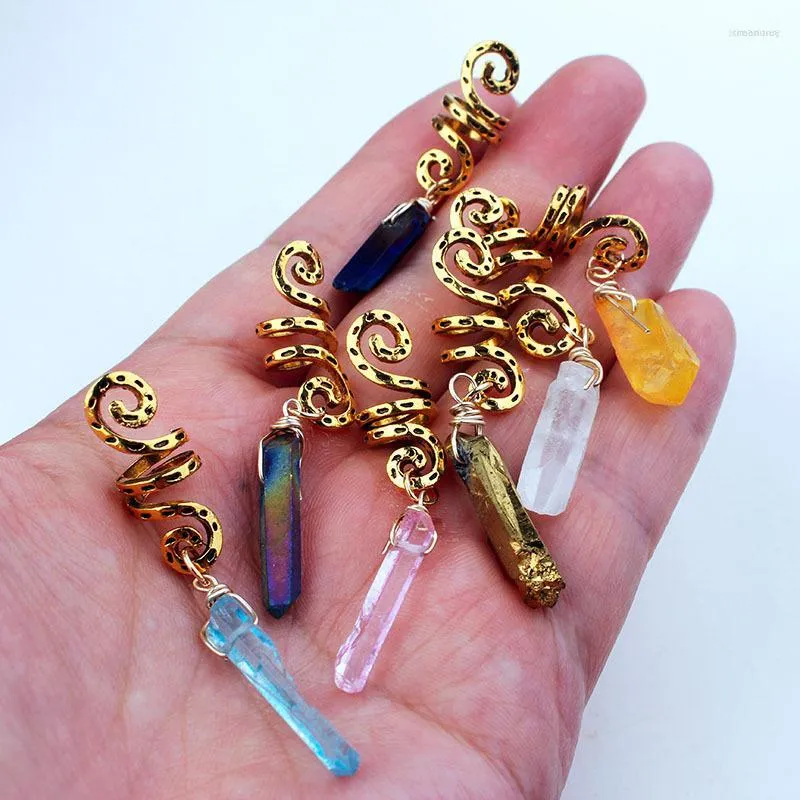 DHgate.com:Unique Spiral Viking Quartz Hair Clips Womens Crystal ...