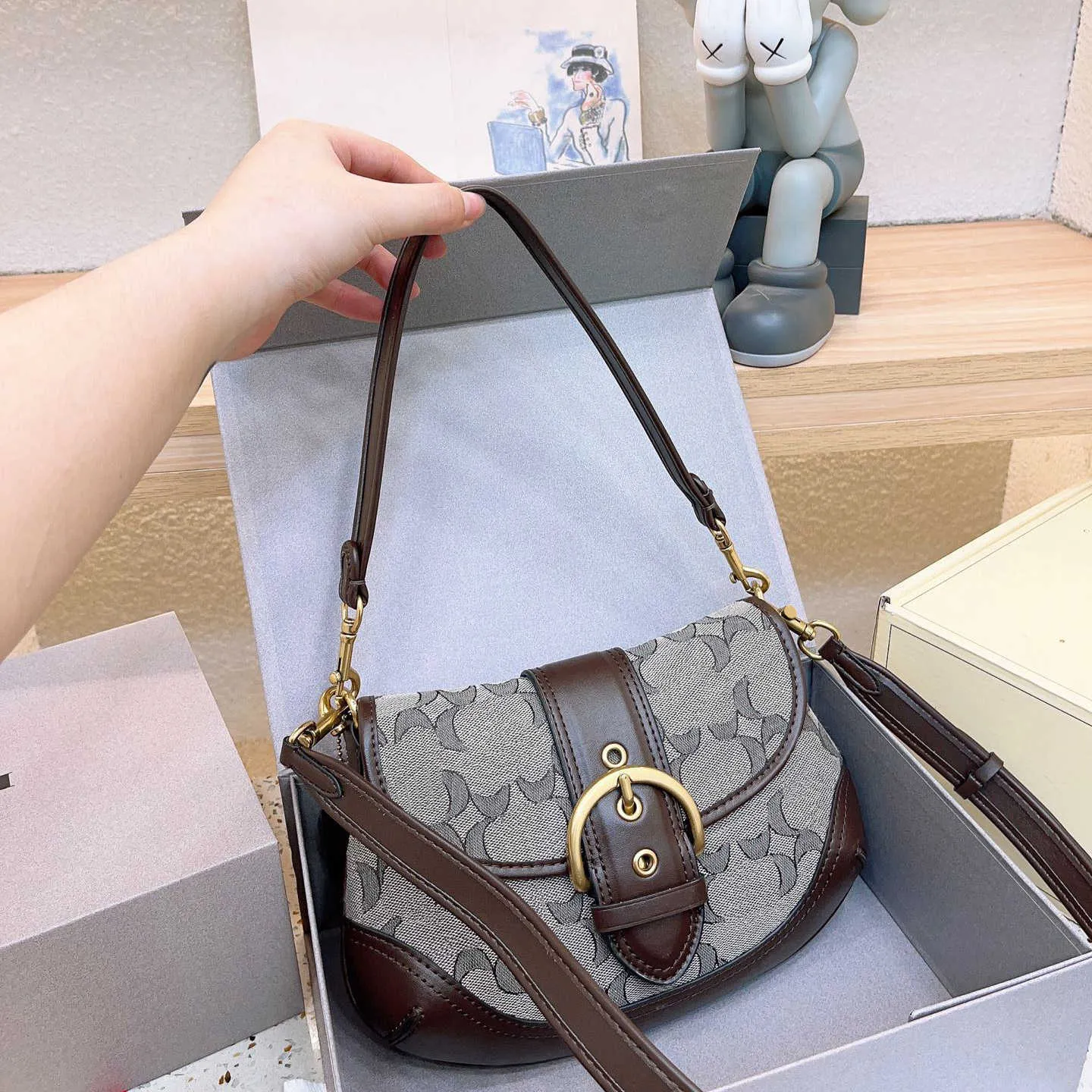 Cach Print Underarm Tote Bag Bolsos De Hombro De Lujo Crossbody ...
