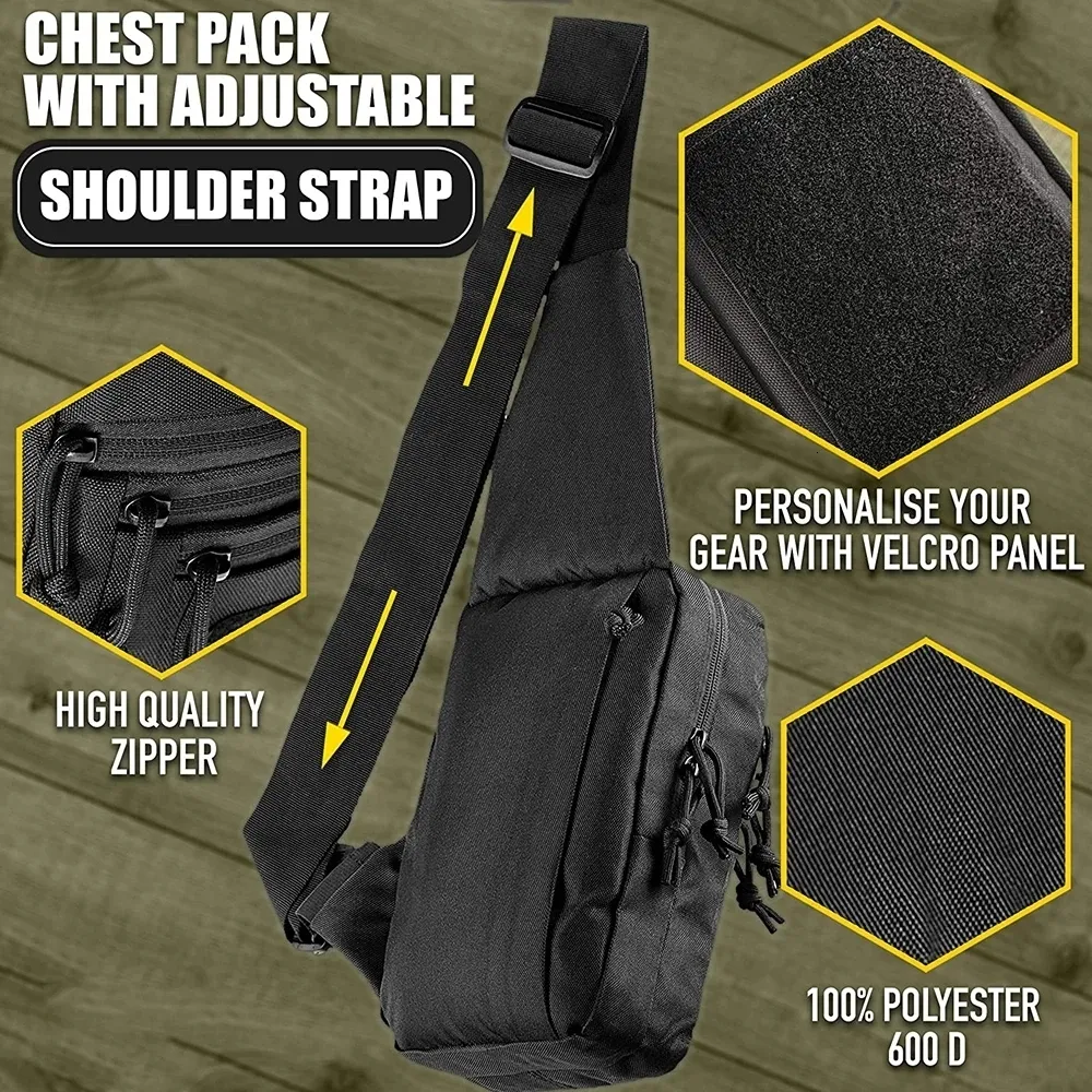 Edc Pouch Heavy Duty Nylon Chest Rig Tactical MOLLE Chest Pack - Heavy ...