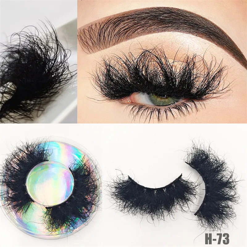 False Eyelashes: Real Mink Hair, Messy Fluffy Short Soft Natural Eye ...