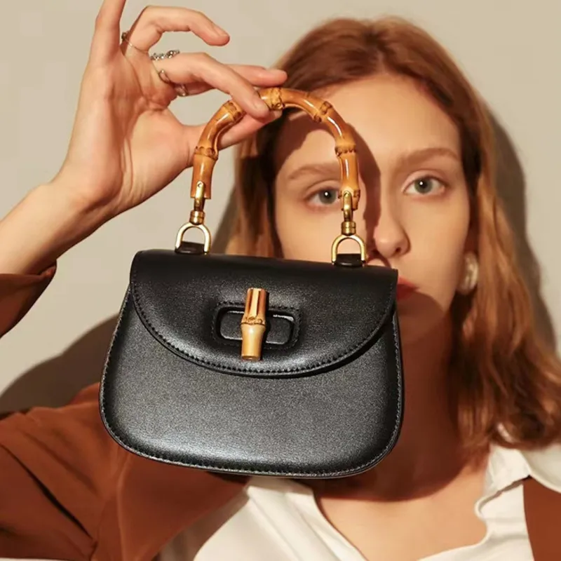 Designer Tote Purses: High Quality Leather Shoulder Bag With Bamboo ...