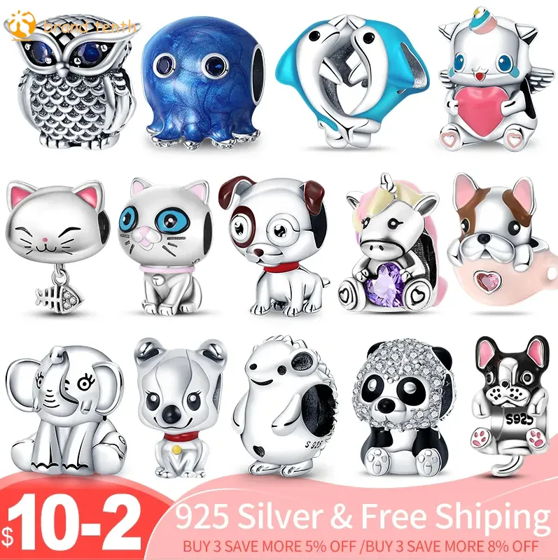 DHgate.com:Authentic 925 Sterling Silver Charms Animal Bead Pendant for ...