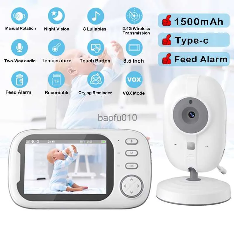 5 Inch Wireless Baby Monitor with Camera - Night Vision, VOX Mode, Two ...