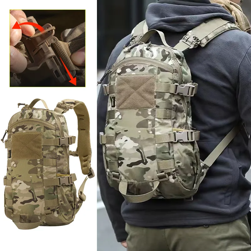 Tactical Molle Molle Backpack With Hydration System For Camping ...