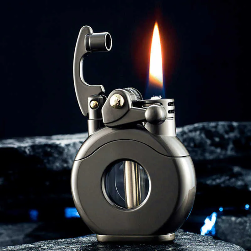 ZORRO Transparent Kerosene Lighter Creative Visual Fuel Tank Rocker ...