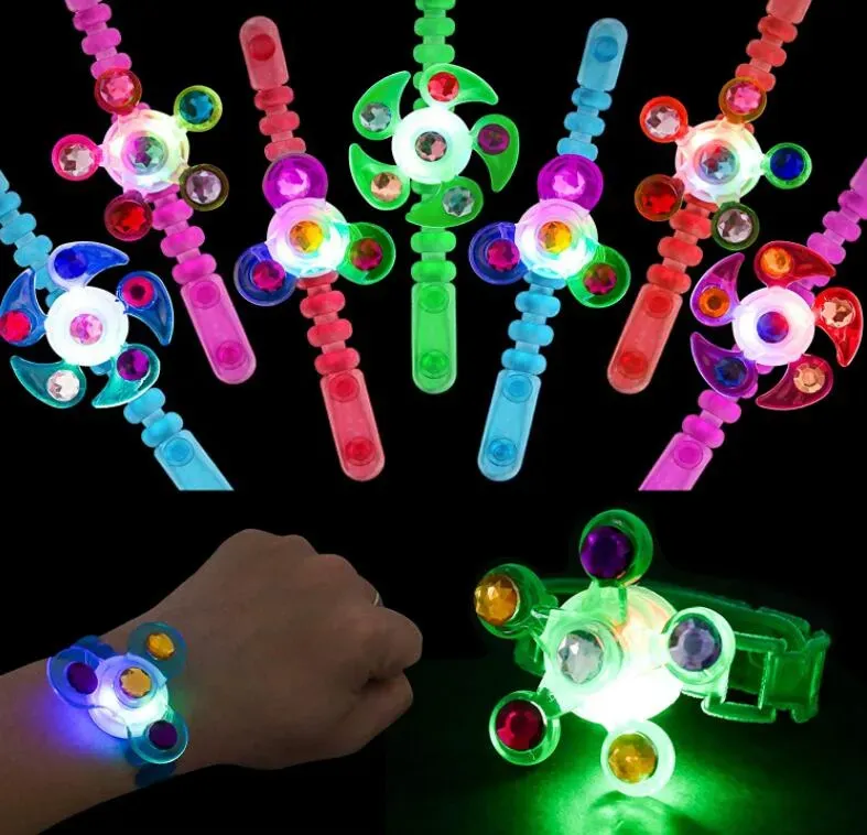 Light Up LED Bracelets - Gyro Spiral Twister Rave Toy, Glow in the Dark ...
