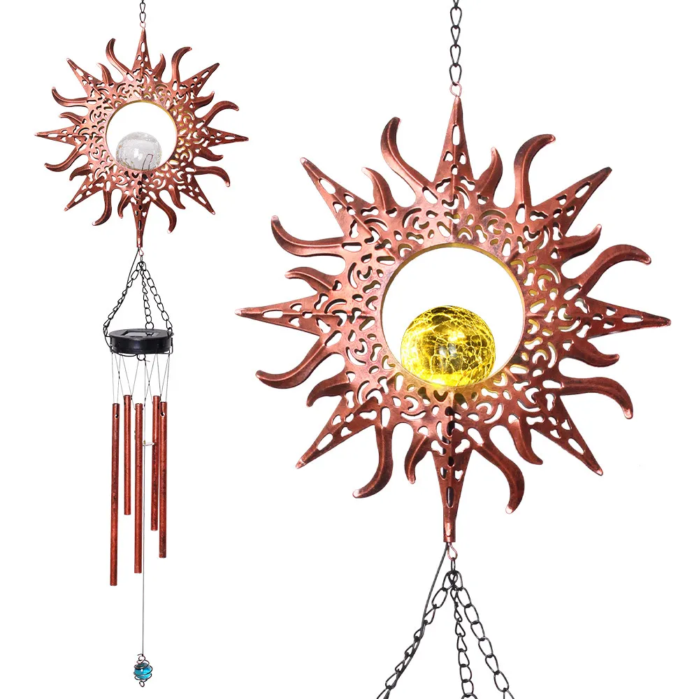 DHgate.com:Solar-Powered Waterproof Iron Wind Chime with Metal Tubes ...