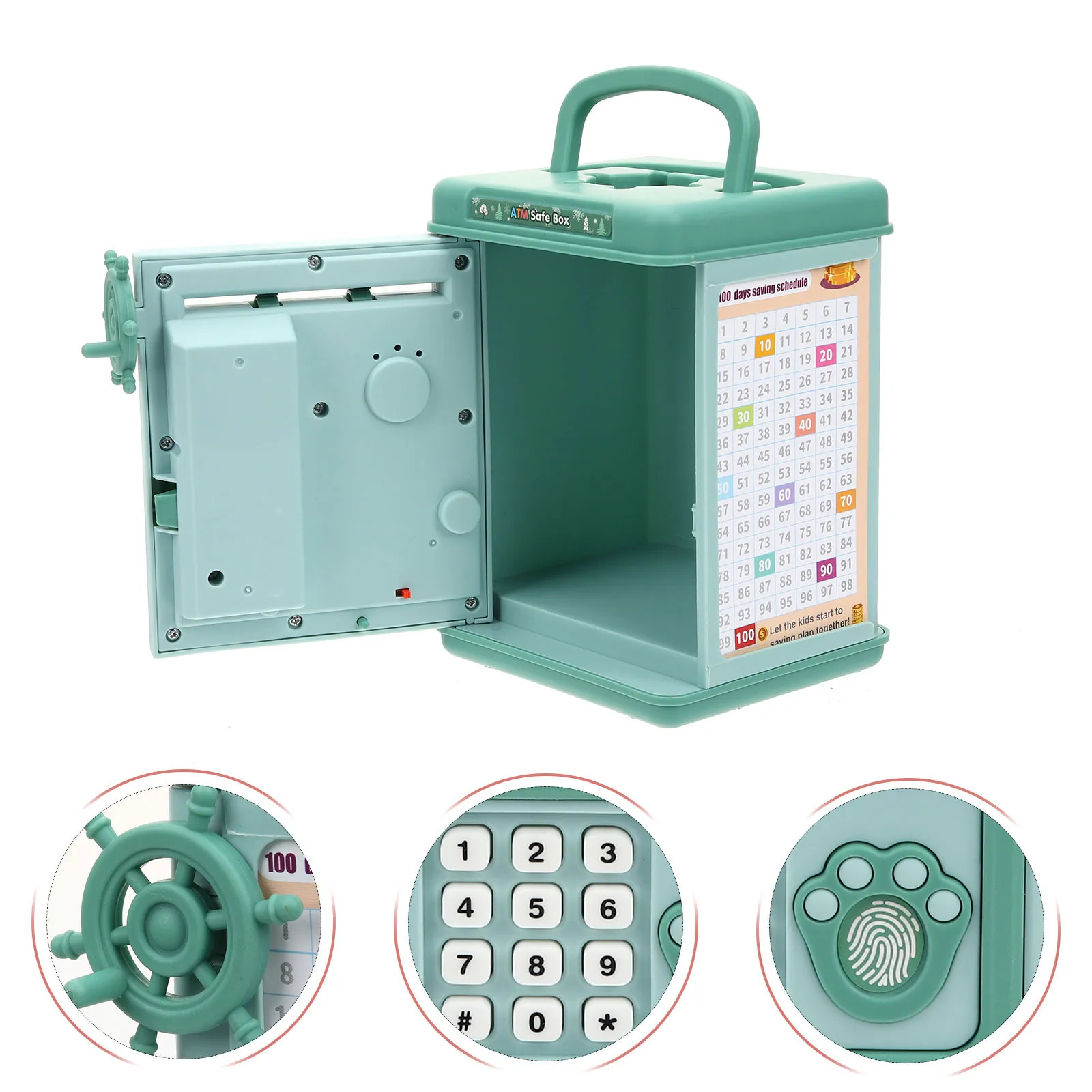 Plastic Piggy Bank That Counts Money Electronic Mini ATM Savings Bank ...