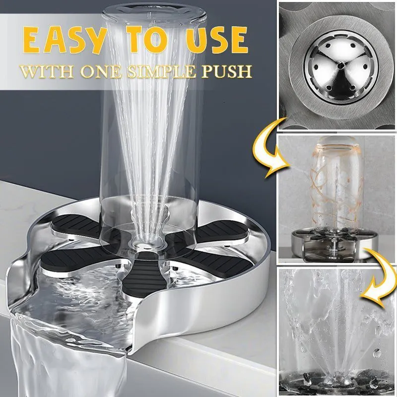 360° Automatic Glass Rinser for Kitchen Sink - Powerful Jet Nozzle Cup ...