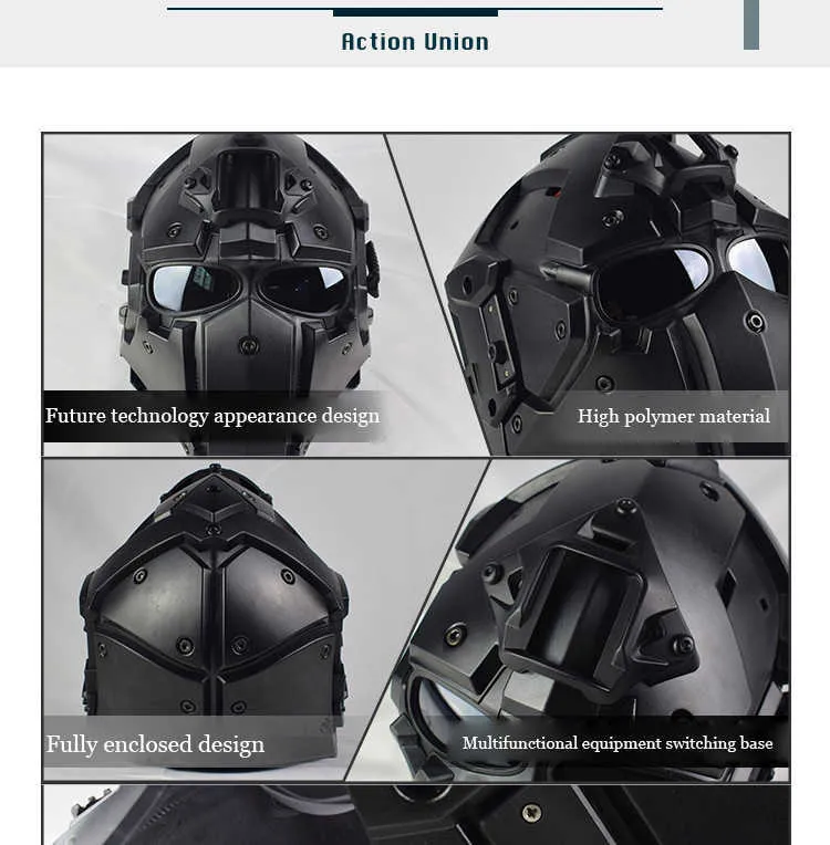 Tactical Outdoor Trauma Void Helmets All In One Full Face Helmet With ...