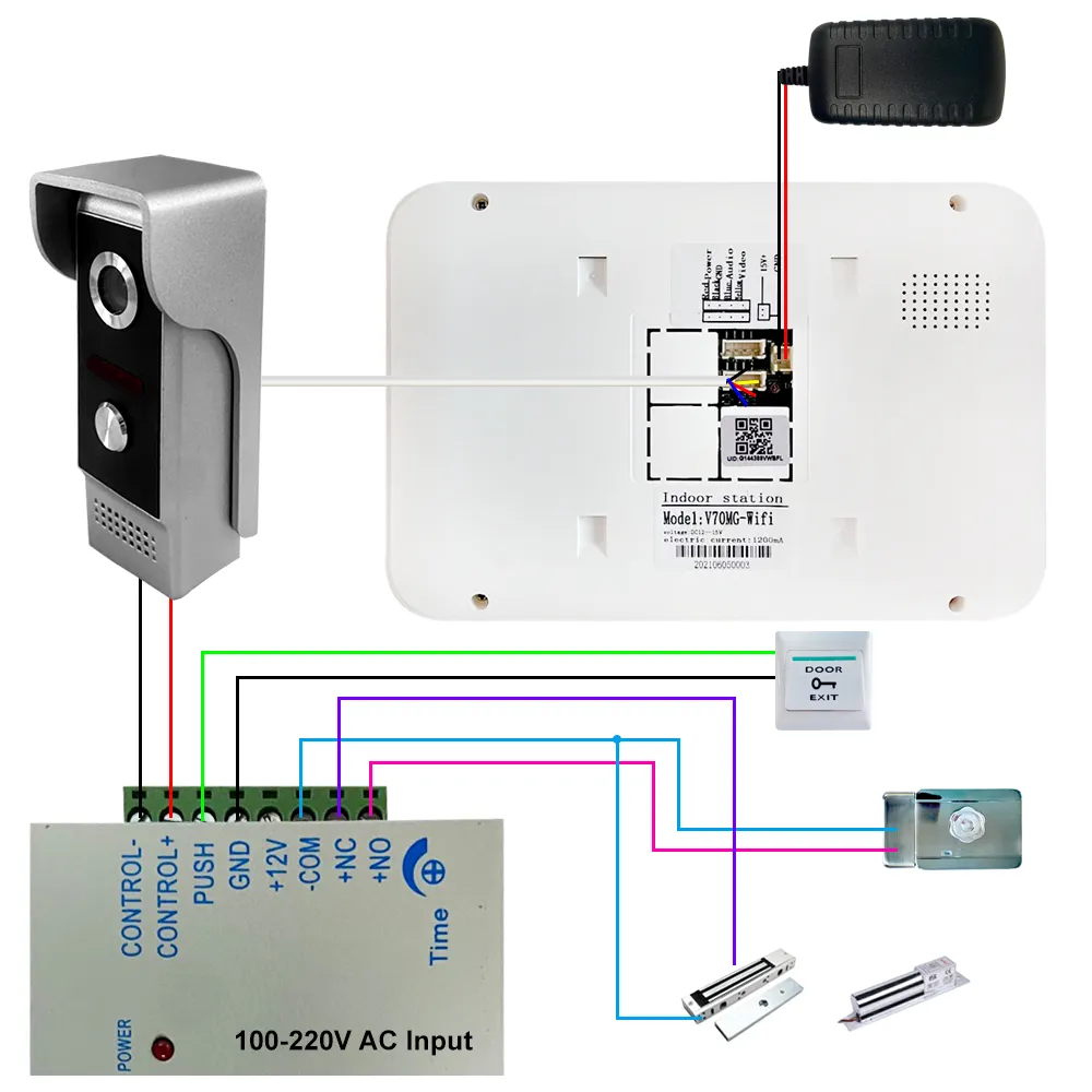 Smart Home WiFi Video Doorphone Intercom System IR... From Anjielosmart ...