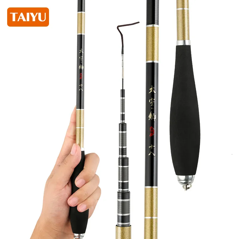 DHgate.com:TAIYU Carbon Fiber Telescopic Spinning Fishing Rods, 3.6M-5 ...