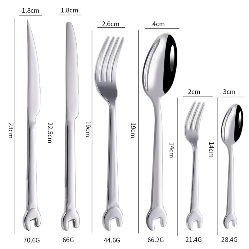 DHgate.com:Forks 6pc set Creative Wrench Shape Tea Fork 304 Stainless ...