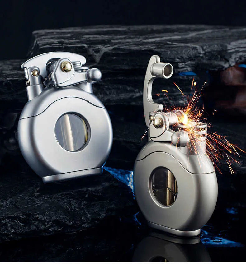 ZORRO Transparent Kerosene Lighter Creative Visual Fuel Tank Rocker ...