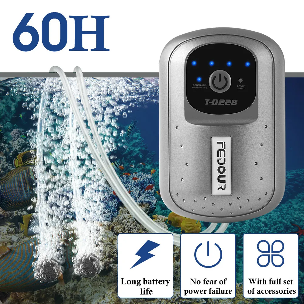 DHgate.com:Portable Aquarium Oxygen Pump, USB Rechargeable Ultra Silent ...