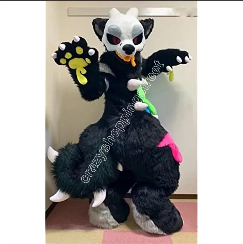 Mascots Costumes Black Husky Inspired Doll Costume Furry Set Youth ...