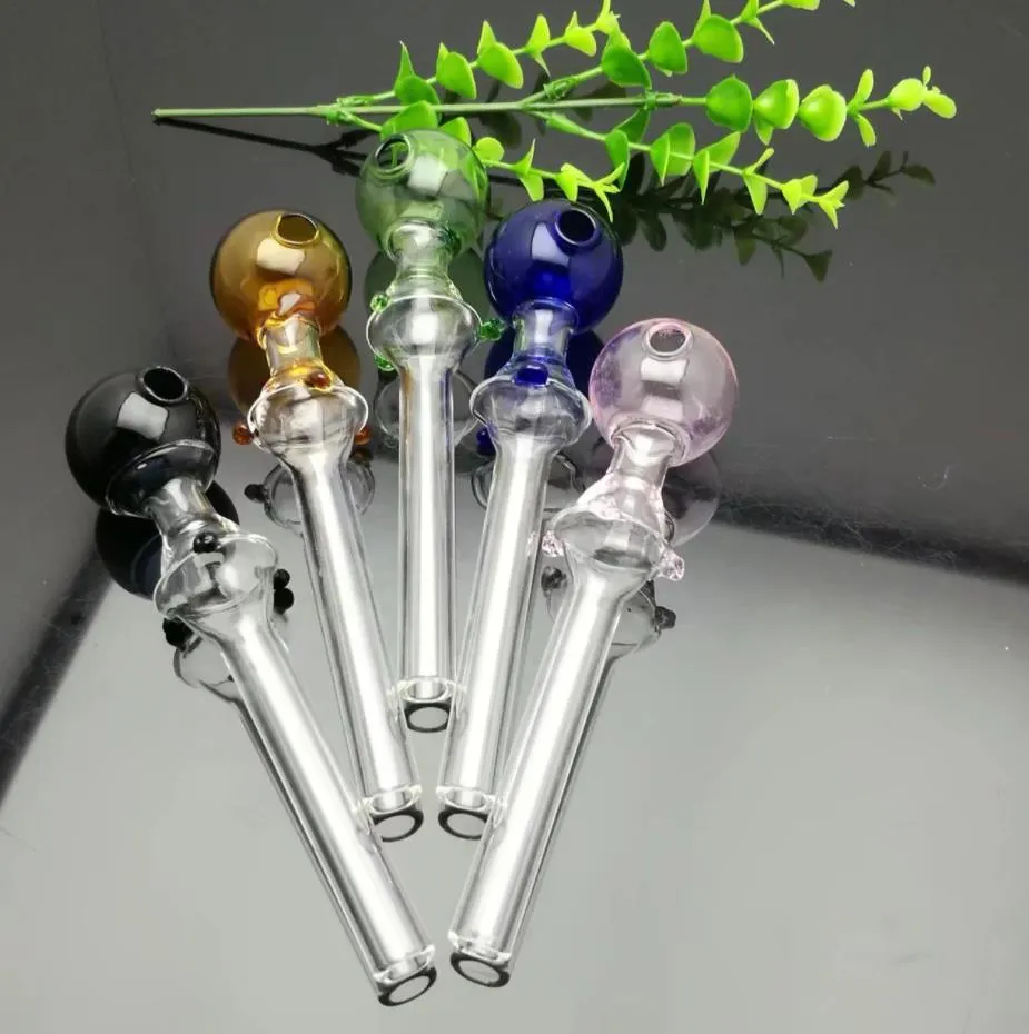 Glass Smoking Pipes Hand Blown Hookah Bongs With Large Color Bubble In Straight Style From ...